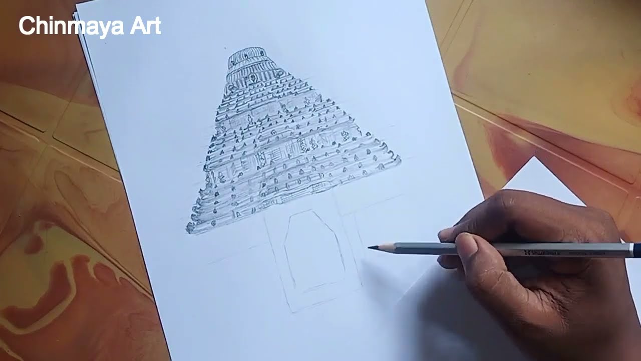 Konark Sun Temple Drawing - YouTube
