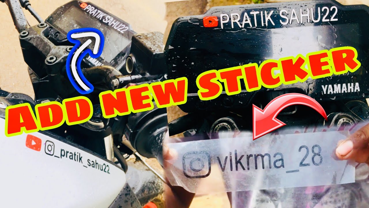 My Yamaha MT 15 modification|| Add Ingram and YouTube sticker 😍😍 ...