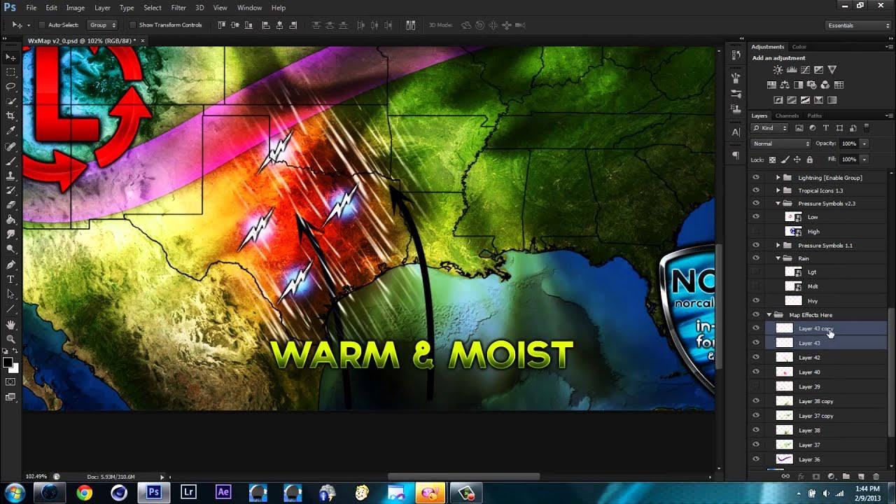 Making a Weather Map: Speed Clip - YouTube