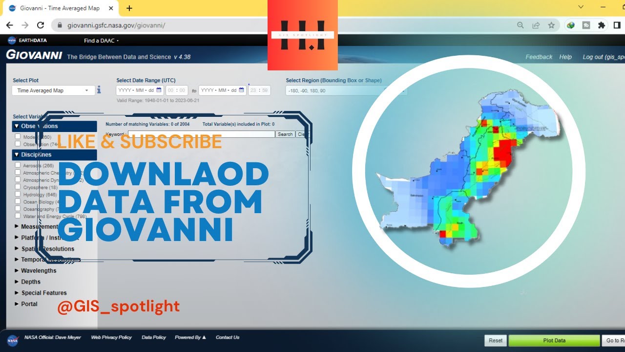 Get The Latest Giovanni Data Straight From Nasa!#tutorial #space - YouTube