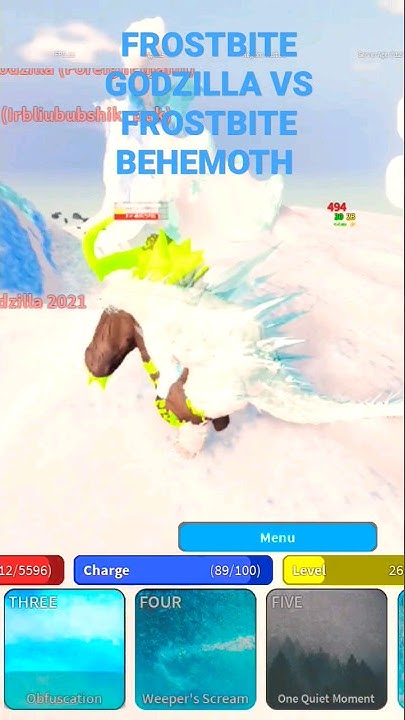 FROSTBITE GODZILLA VS FROSTBITE BEHEMOTH! - YouTube