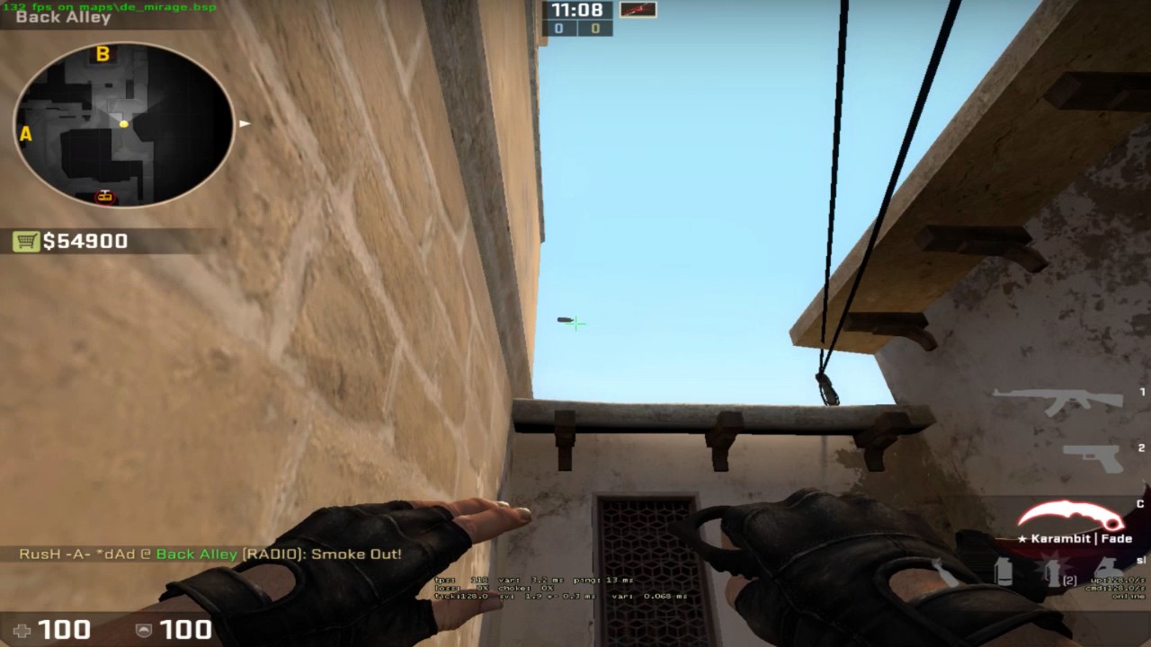 CSGO - Mirage - B Bench Smoke - YouTube