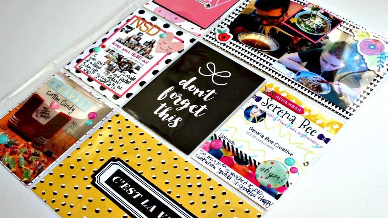 9x12 Project Life Monthly Flip Through | May 2016 | Serena Bee - YouTube