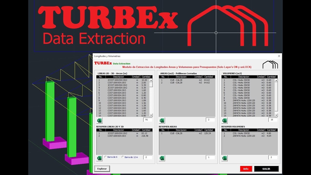 ESTRUCTURAS METALICAS - TURBEx DATA EXTRACTION - YouTube