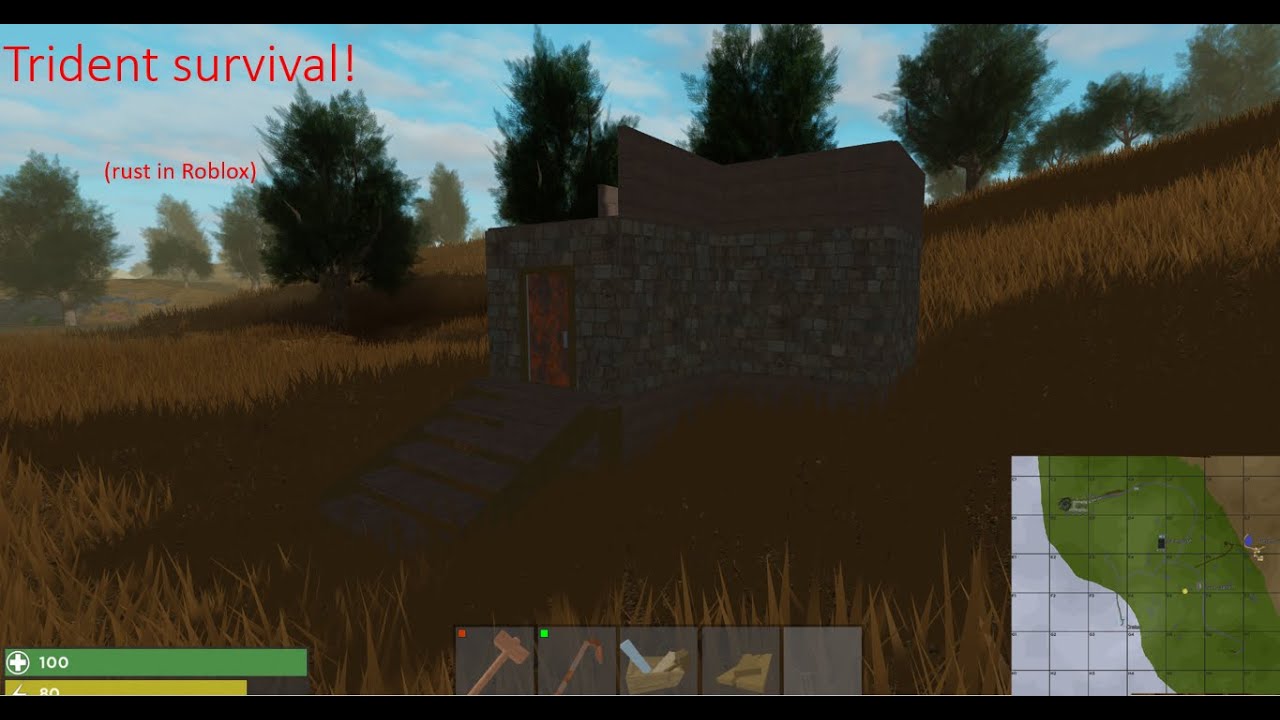 I built ULTIMATE STARTER BASE in trident survival - YouTube