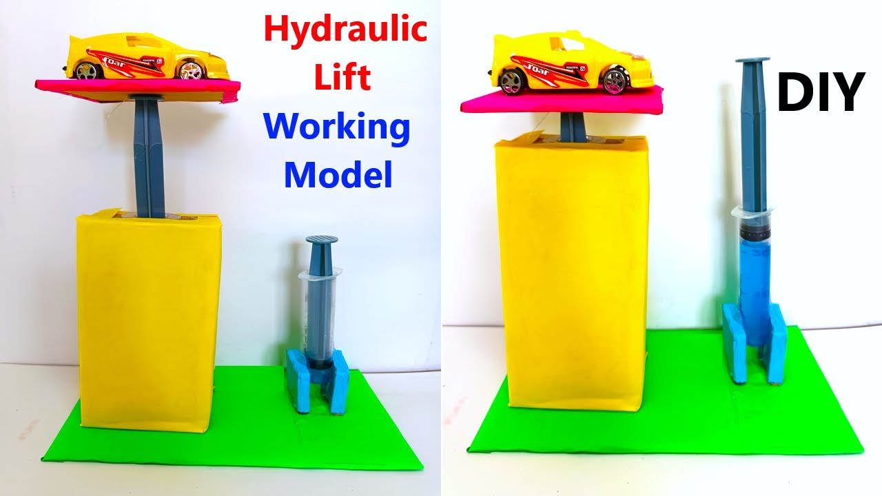 hydraulic lift working model for science project exhibition - diy ...