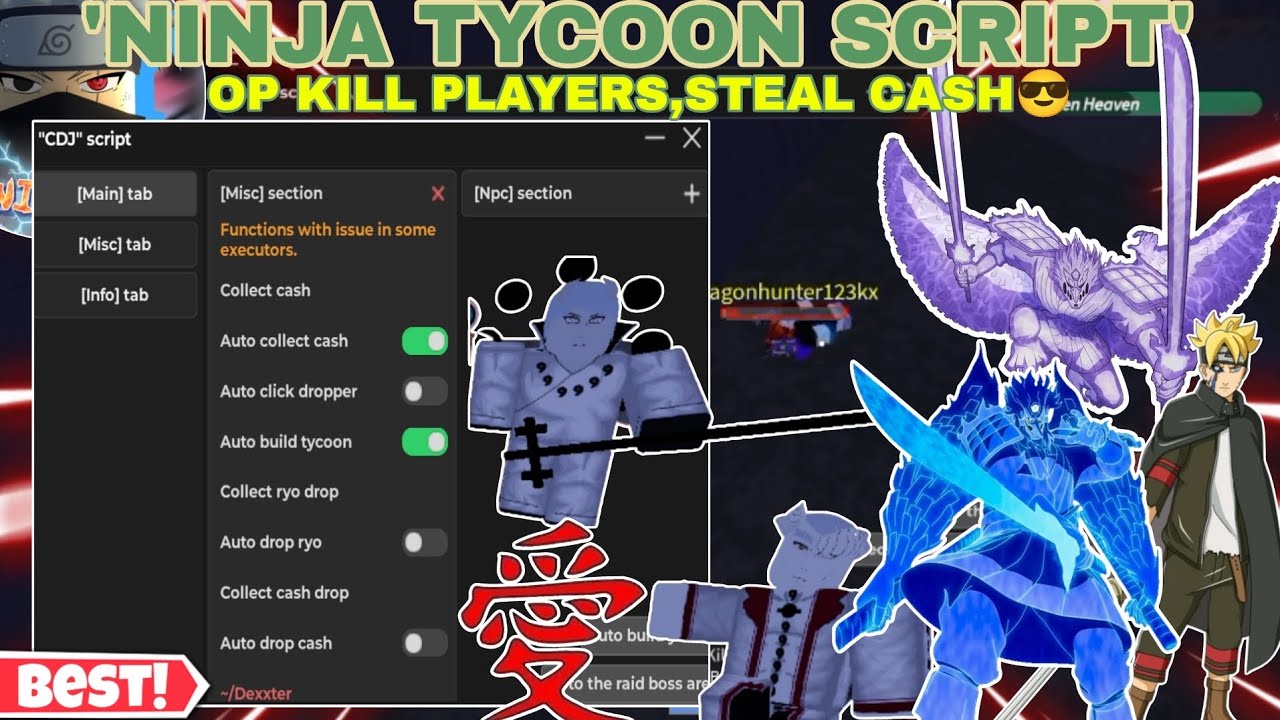 [RikuRinn ️] Ninja Tycoon Script/Hack Auto Collect/Instant Cash😎,Steal ...