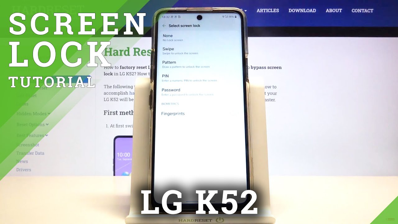 LG K52 Screen Lock – Change Lock Method - YouTube