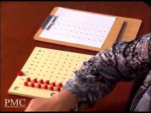 Montessori Math Exercise (Multiplication Board) - YouTube