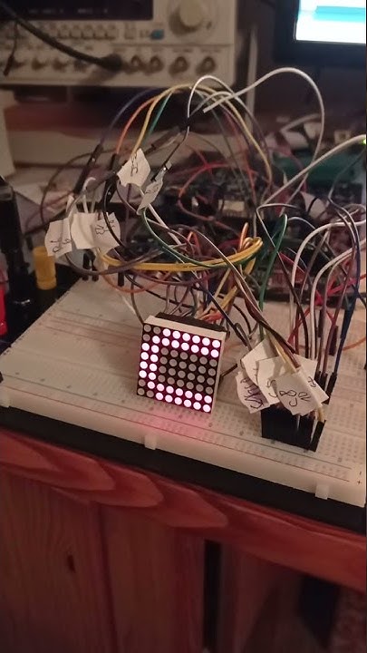 ATmega 16 A dot matrix display 8x8 - YouTube