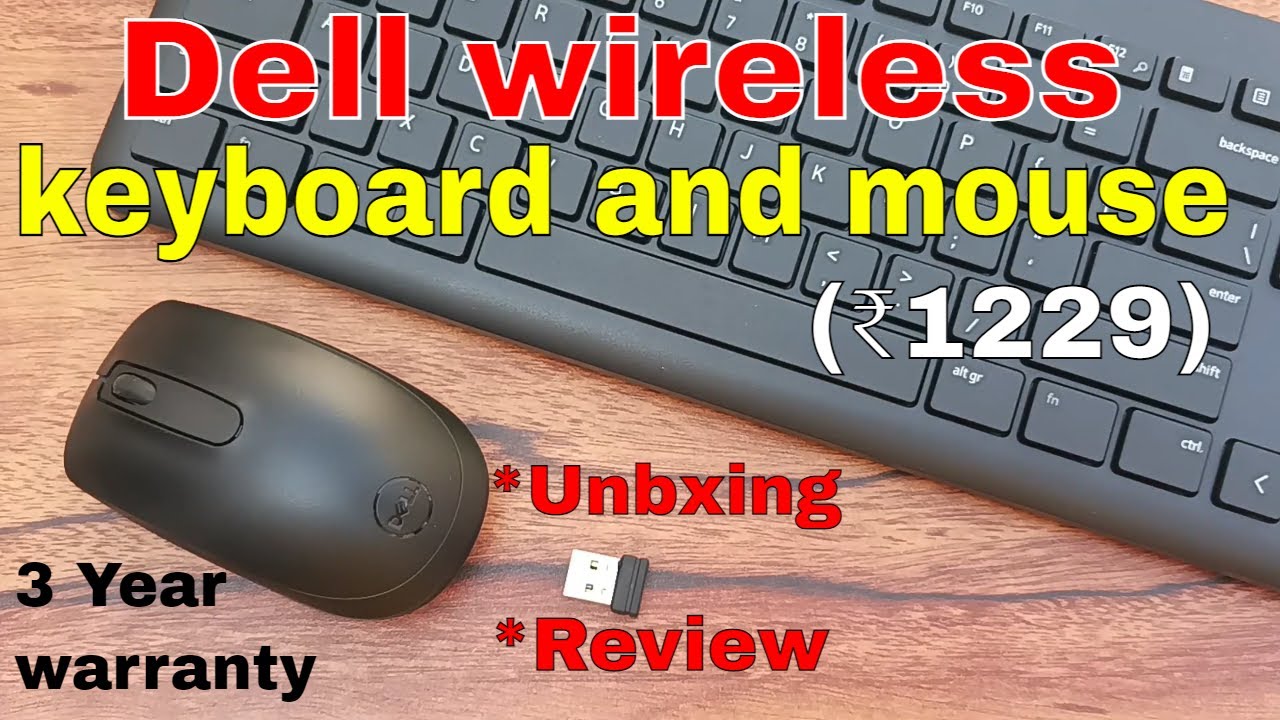 dell wireless keyboard and mouse in ₹1229 .Unboxing And Review . - YouTube