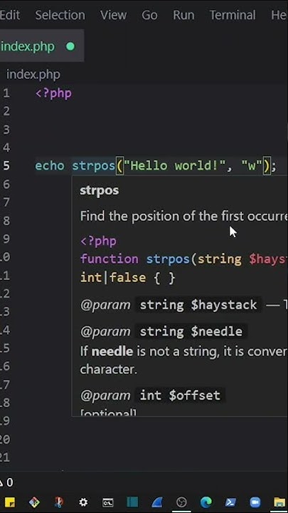 strpos #10 👌 // Top 100 php function used in 2022 #shorts - YouTube