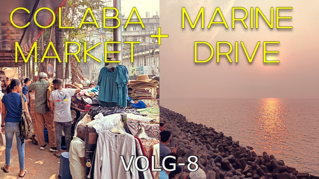 'Colaba Market' & 'Marine Drive' in Mumbai || 5th Day in Mumbai (Part-3 ...