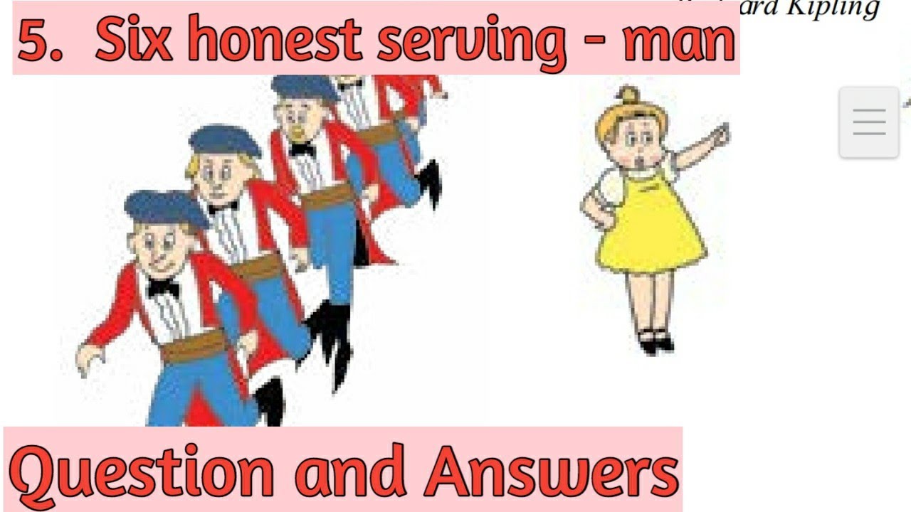 4th std english lesson 5. Six honest serving men. Question and answers ...