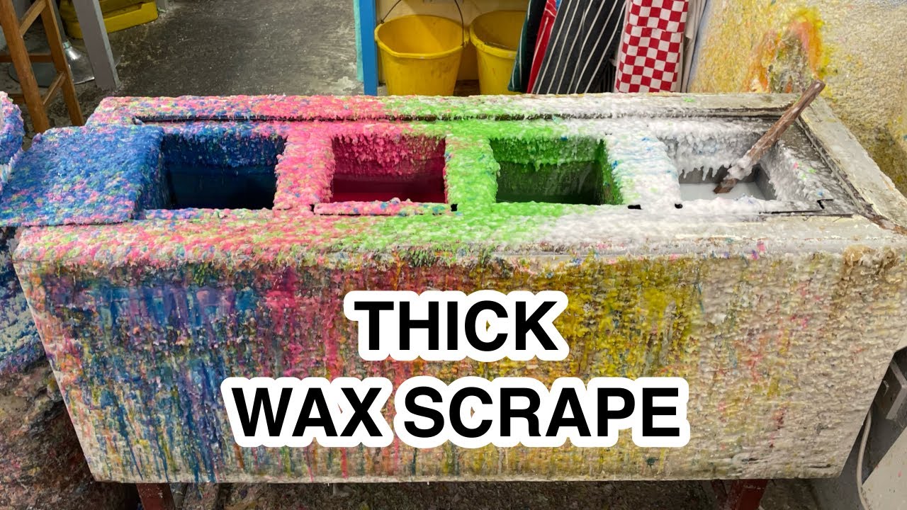 thick wax scrapey scrapey | wax cleaning - YouTube