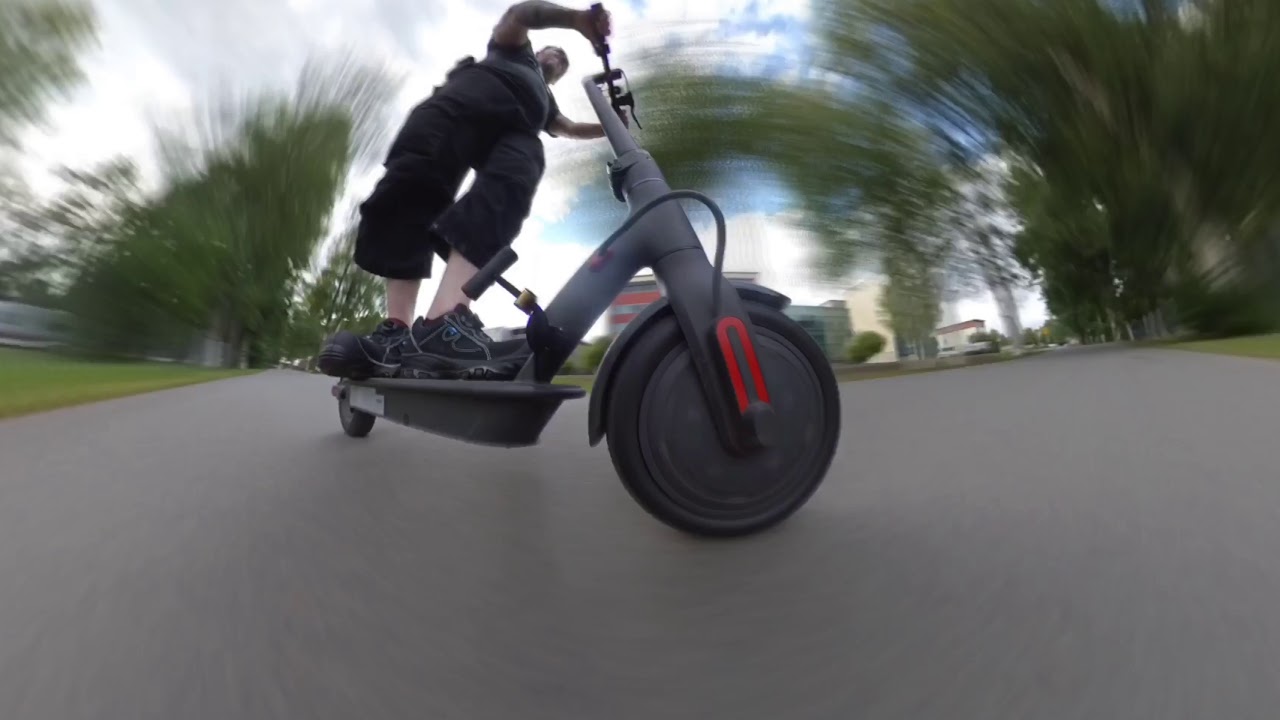 Electric scooter 360 cam test - YouTube