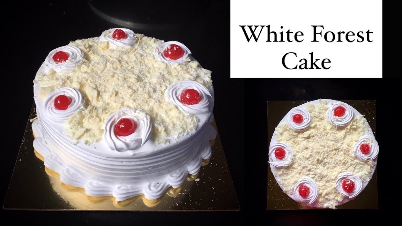White Forest Cake | White Forest Flavor Cake Icing - YouTube