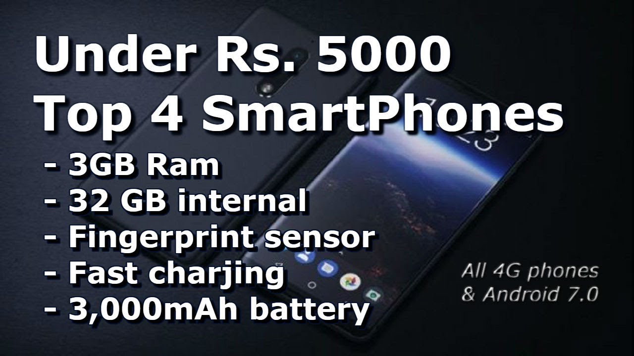 3GB RAM Top 4 smartphones under Rs - 5,000 - YouTube