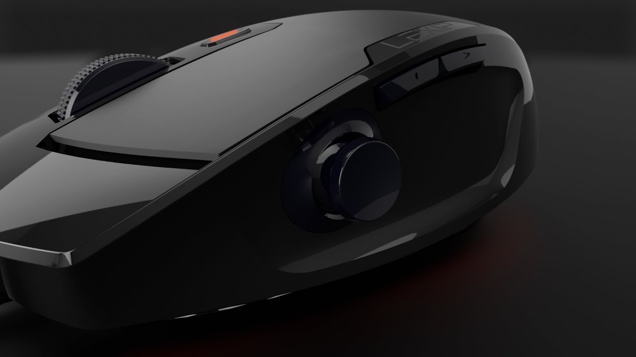 Lexip Mouse - 3D product render - YouTube