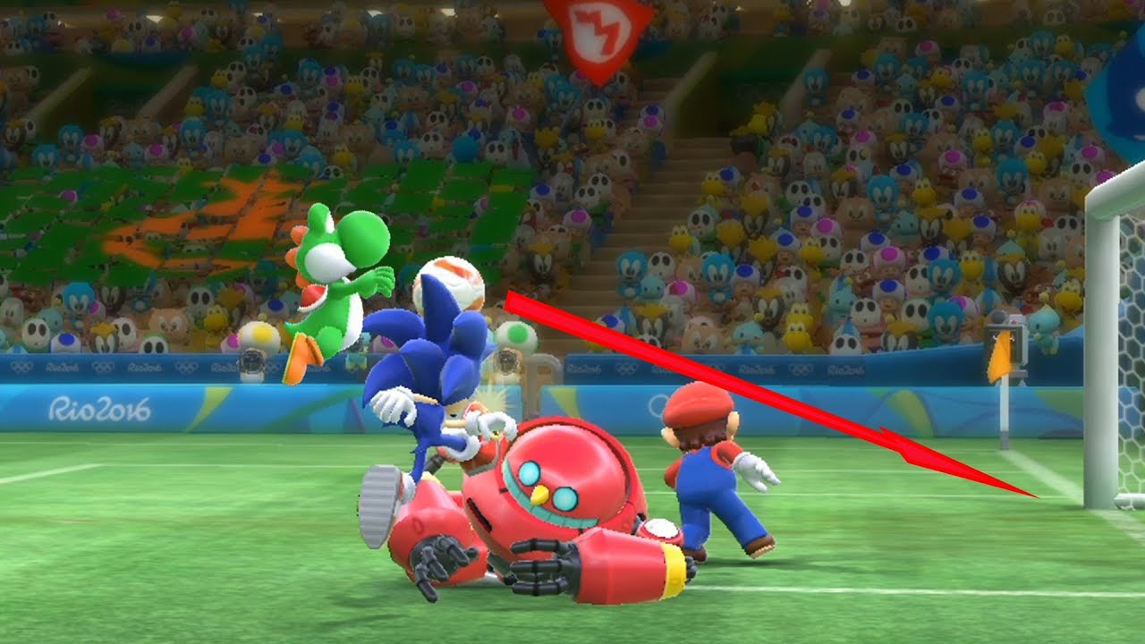 Mario and Sonic at The Rio 2016 Olympic Games Football GamePlay Team ...