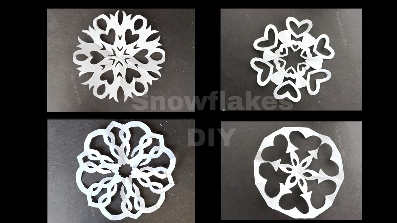 DIY Heart Snowflakes | How to Cut Beautiful Paper Snowflake Designs ...