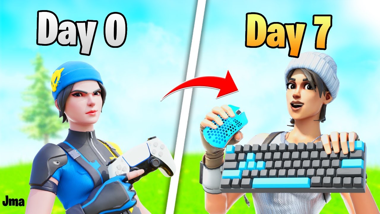 My 1 WEEK Controller To KBM Progression (Fortnite) - YouTube