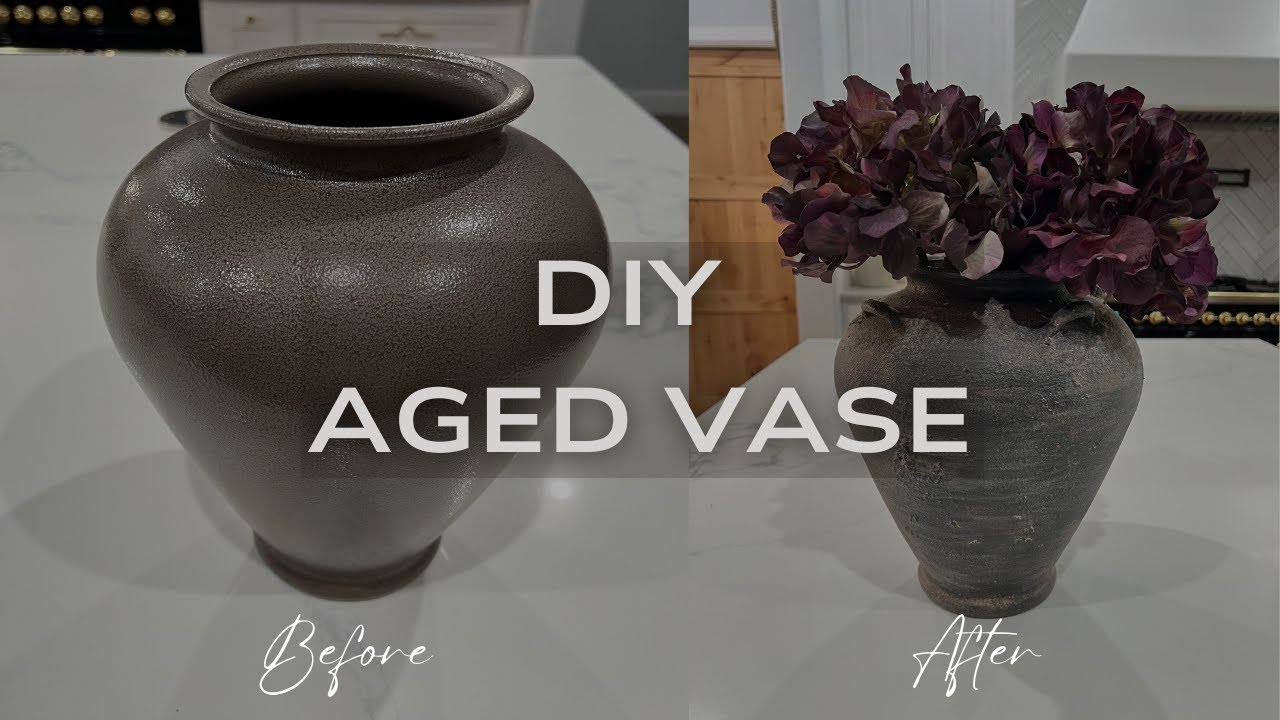 DIY AGED VASE - YouTube