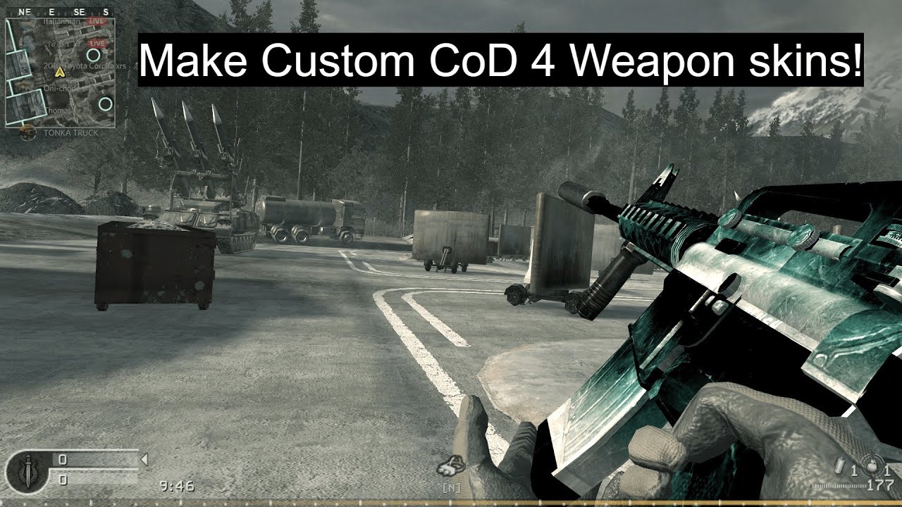 How to make custom CoD 4 Weapon skins - YouTube