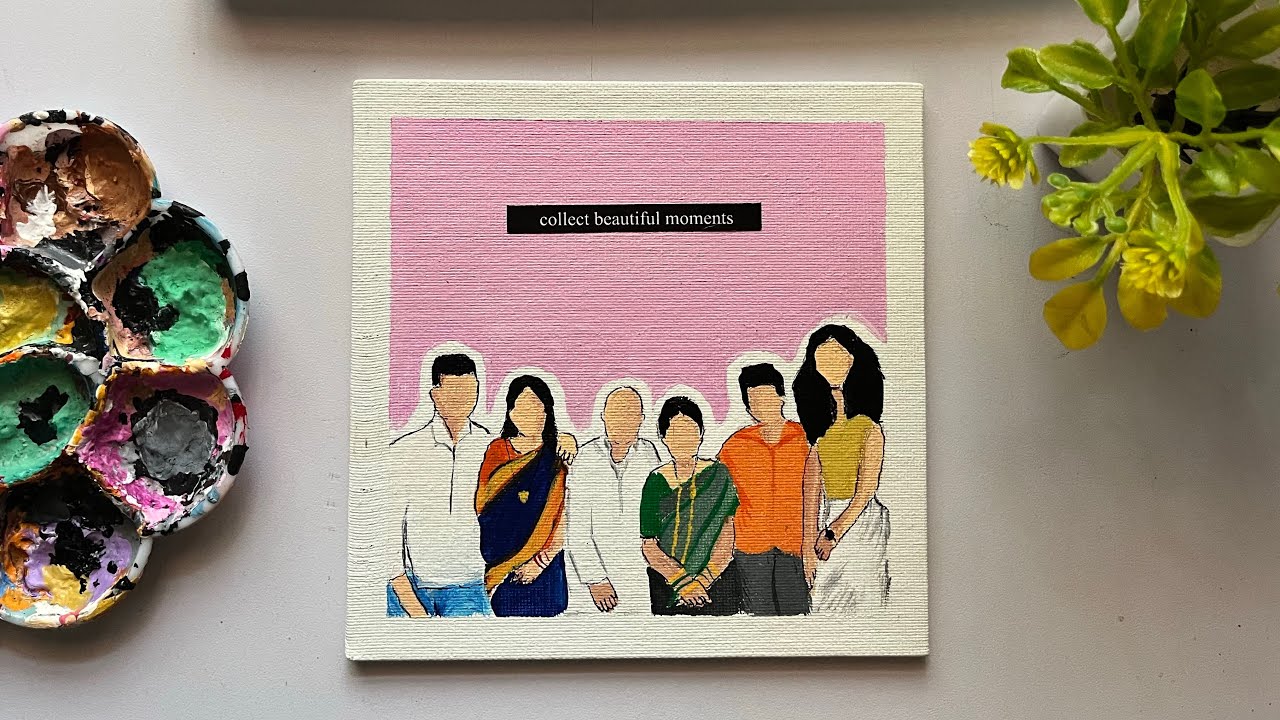 How To Make Faceless Portrait Painting | Acrylic Portrait Painting ...