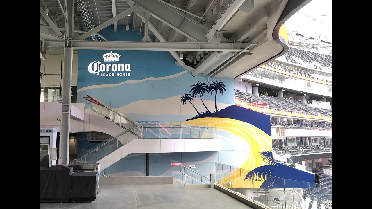 Tour of SoFi Stadium 2020 hand painted mural work by Big City Signs ...