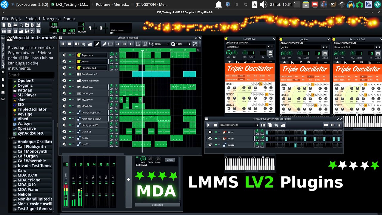 🐧️ LMMS - LV2 MDA Plugins Test 🎶️ 💻️ - YouTube