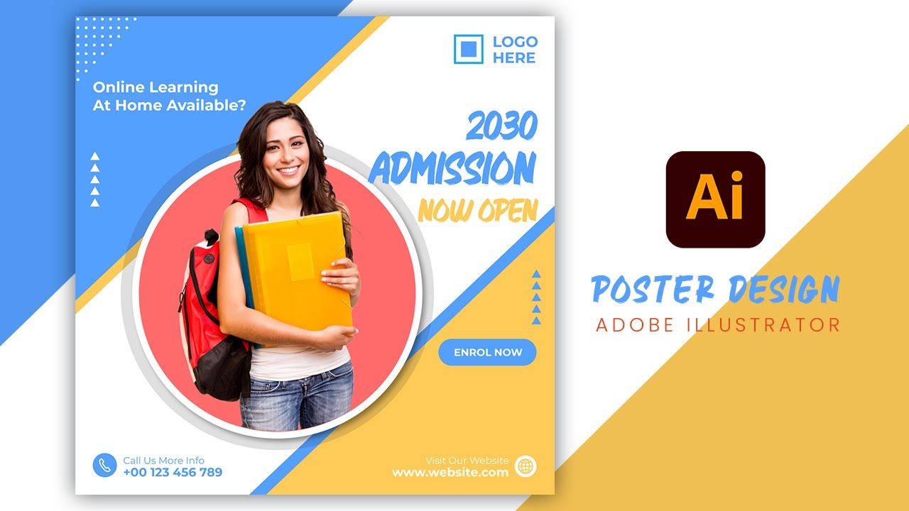 Education Service Admission Open Instagram – Poster Design Illustrator ...
