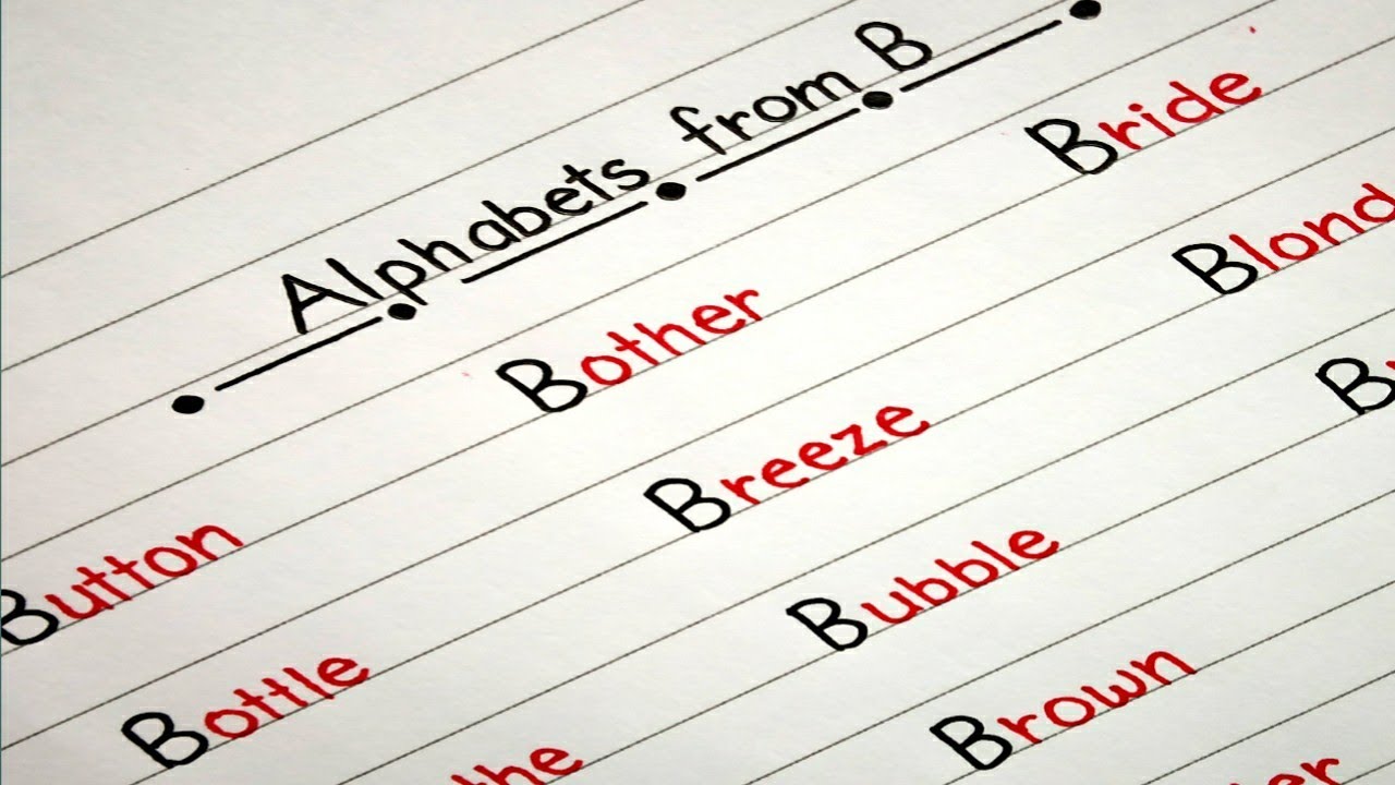 Alphabets from B | Handwriting practice | Print handwriting | Pearl ...
