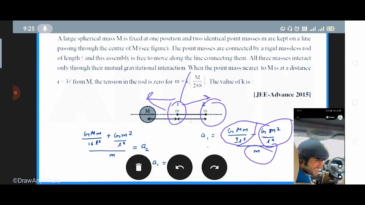 [JEE(Adv.) 2015] A large spherical mass M is fixed at one position and ...
