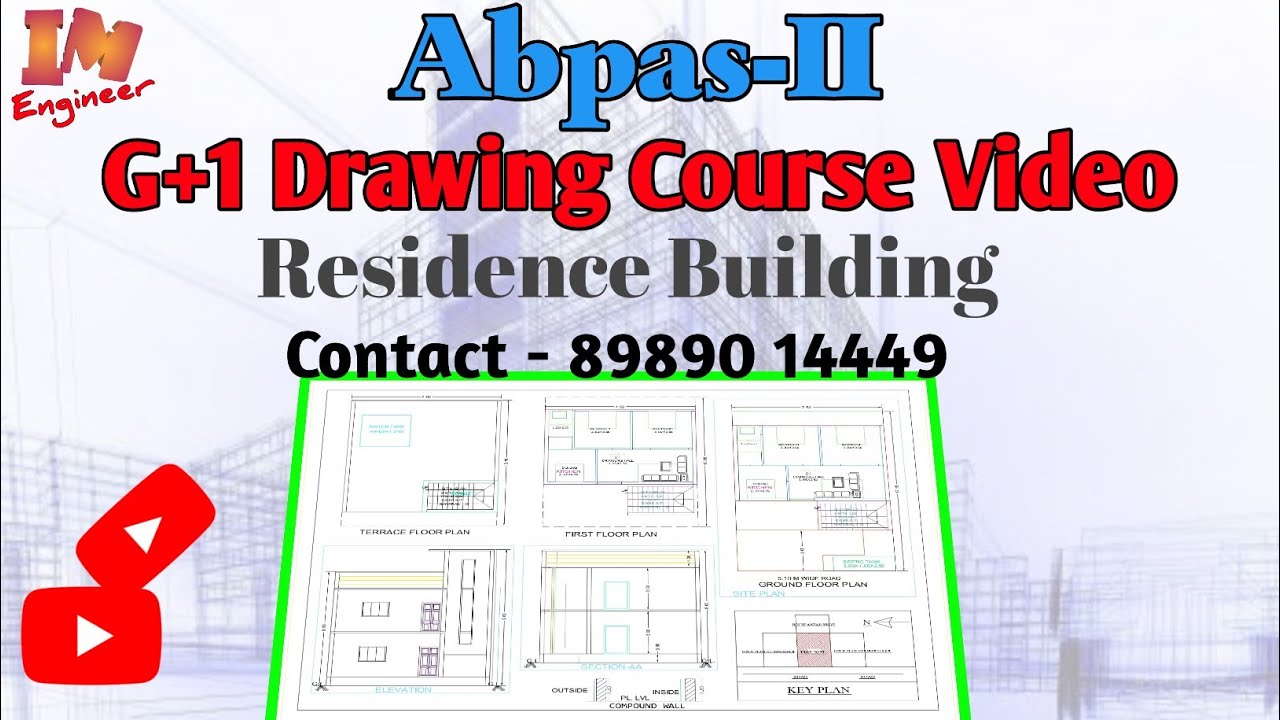 #Abpas_II (G+1) Full Drawing Making।। G+1 Abpas Course Video।। Abpas-II ...