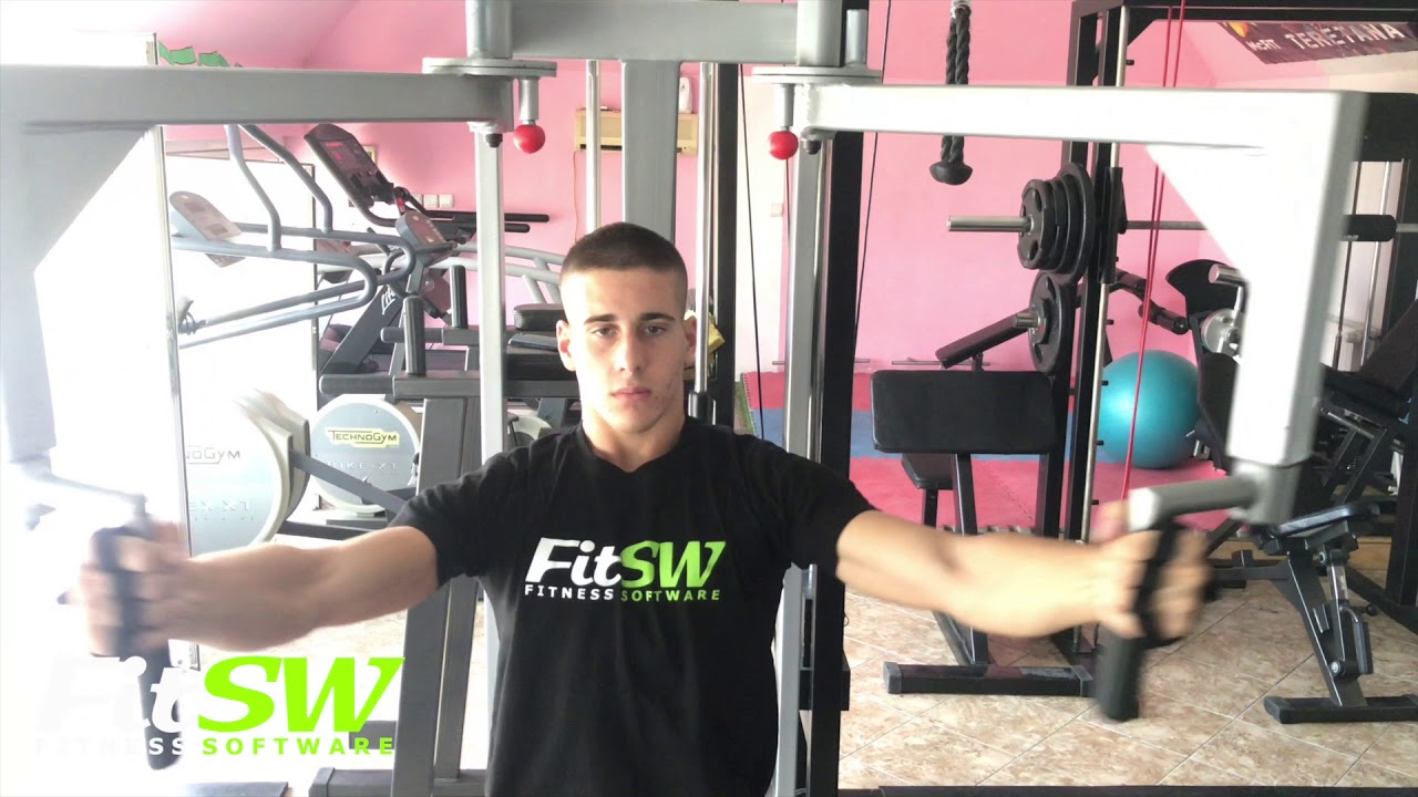 Pec Fly Machine: Chest, Pec Exercise Demo How-to - YouTube