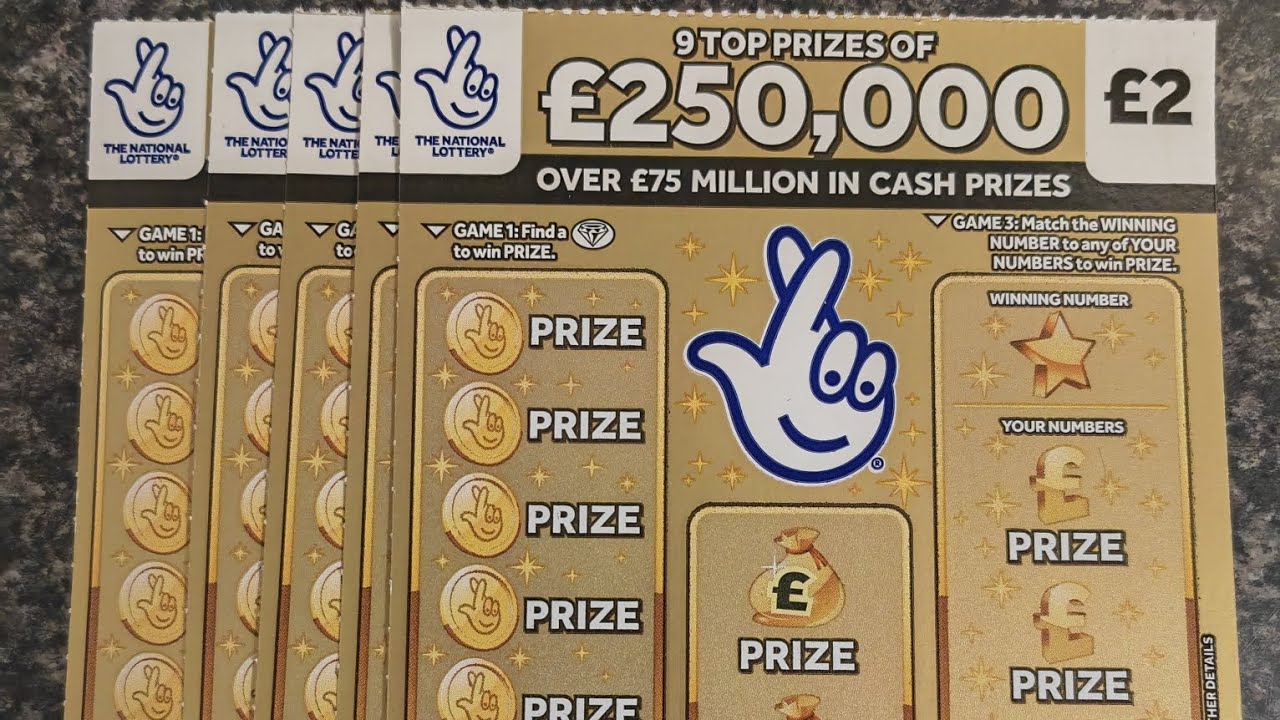 New £250,000 gold scratch cards £10 in play - YouTube