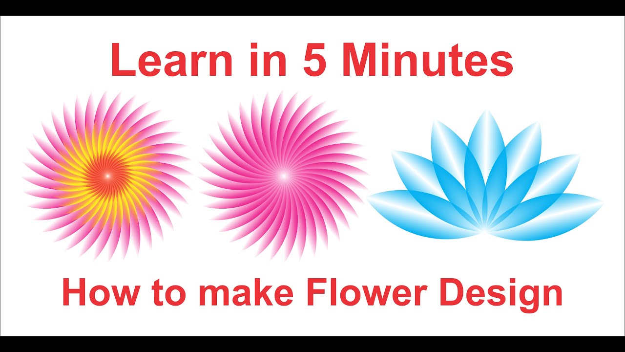 How to Make Abstract Flower Design in CorelDraw - YouTube