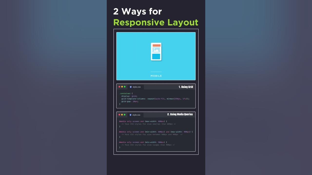 🌐💻 2 Simple Ways to Make Your Website Responsive! (HTML & CSS3) 🔥 ||#shorts #shortvideo #css# ...