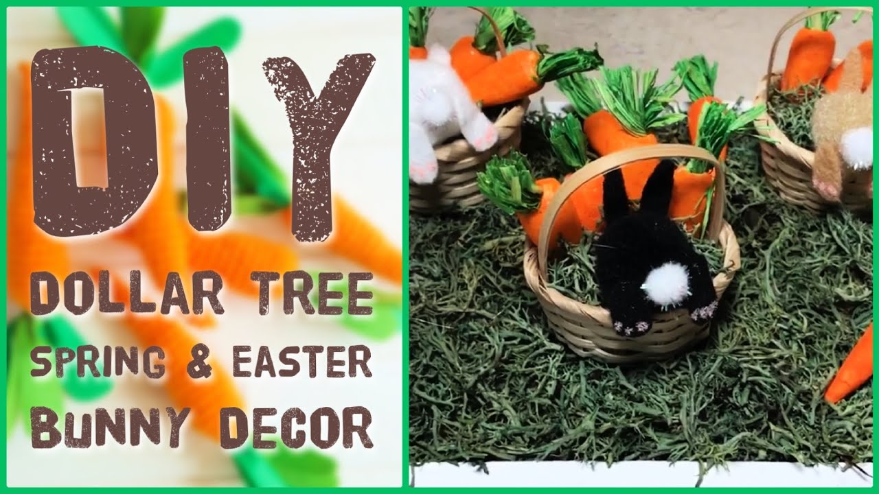 🐰🥕DIY Mini Curious Bunny Rabbit Room Decor | Quick & Easy | Dollar Tree ...