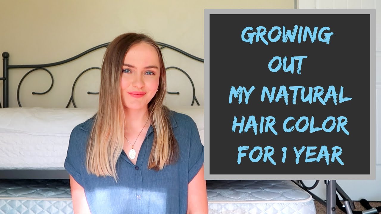 1 Year Growing Out My Natural Hair Color | Low Maintenance - YouTube