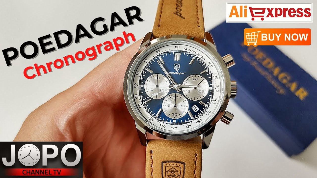 POEDAGAR P921 Luxury Vintage Hamilton Homage Chrono Watch│Poedagar ...
