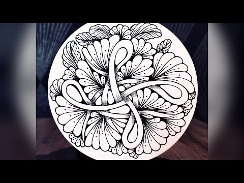 ‼️Super simple relaxing ‼️💥 Zentangle drawing guide || step by step tutorial
