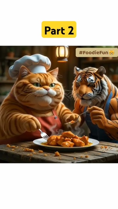 Meow Meow The Cat and the Tiger: A Delicious Moment #ViralVideo # ...