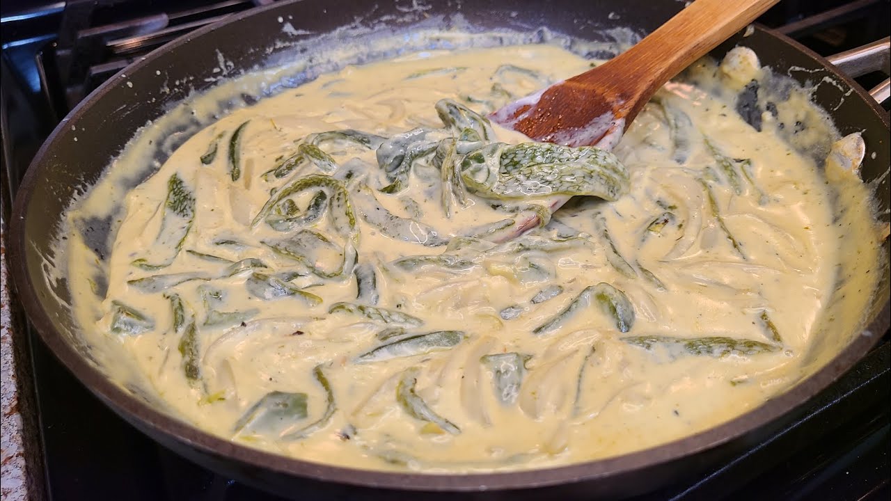 Rajas de Chile Poblano con Crema!! estilo Chilacas con Crema pasó a ...