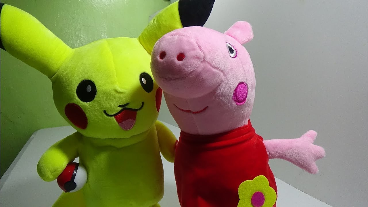 Pikachu Peppa Pig Walking Singing Stuffed Toy Plush Doll Pokemon Go ...
