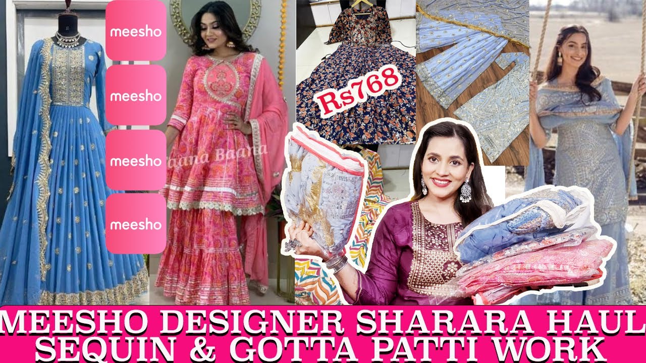 MEESHO AFFORDABLE SHARARA SET/KURTI HAUL | STARTS AT Rs768/- | SUPER ...