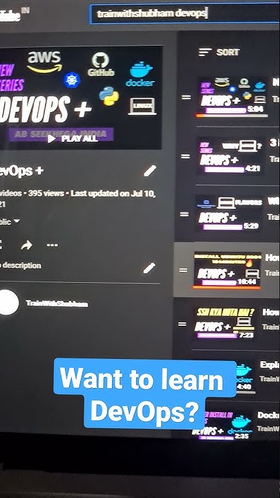 Devops Playlist With Aws Docker Linux Tips Shorts Trainwithshubham Youtube