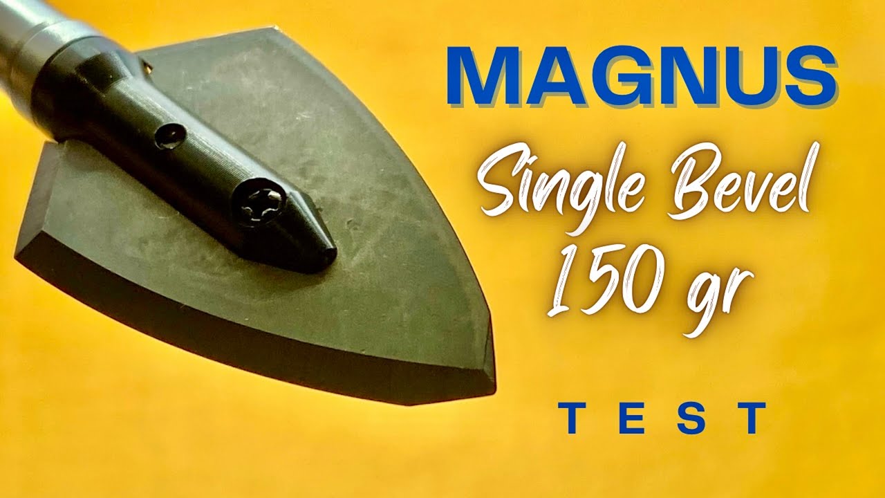 MAGNUS SINGLE BEVEL 150 gr Broadhead Test - YouTube