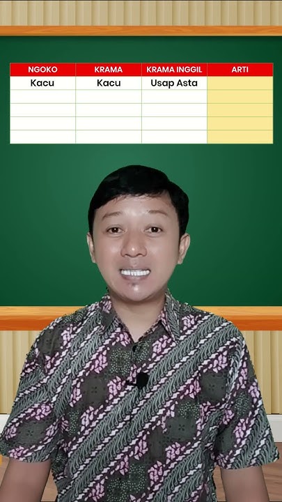 BELAJAR BAHASA JAWA - KATA NGOKO, KRAMA, DAN KRAMA INGGIL || Part 38 #shorts #jawa #bahasajawa ...
